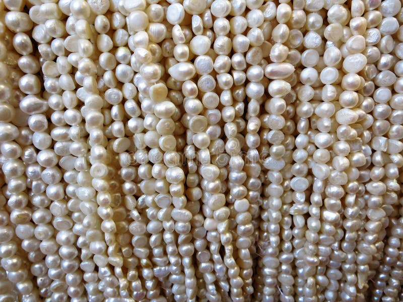 Strings of White Beads stock photo. Image of bead, necklace - 39872284
