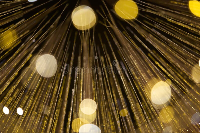 Strings of Yellow-gold Lights, Abstract Stock Image - Image of black ...