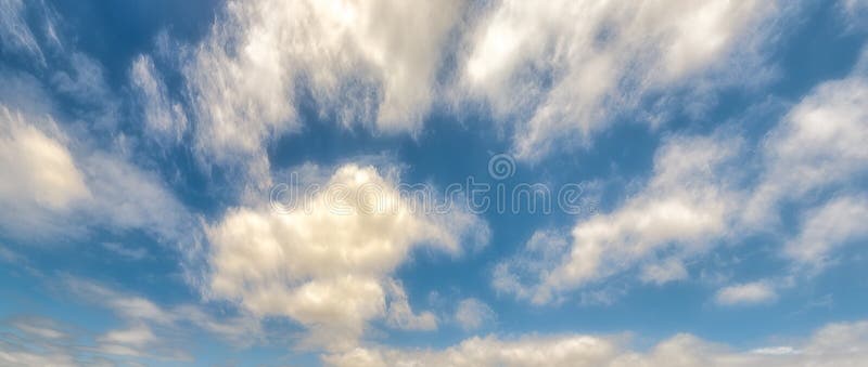 Wispy Clouds Horizontal Sky Panorama Stock Photo - Image of nature ...