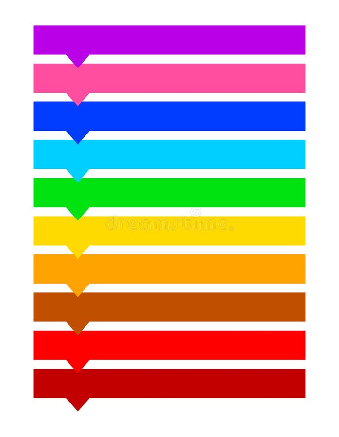 Strip Bar Label Graphics Colorful for Header List Text, Striped Bar ...