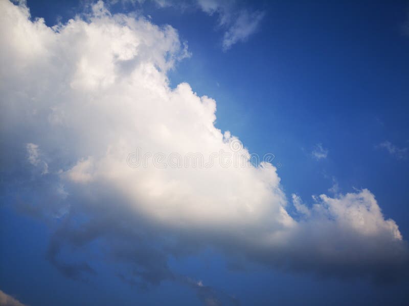 Strip Cloud with Sky Blue Sea Stock Image - Image of beach, running ...