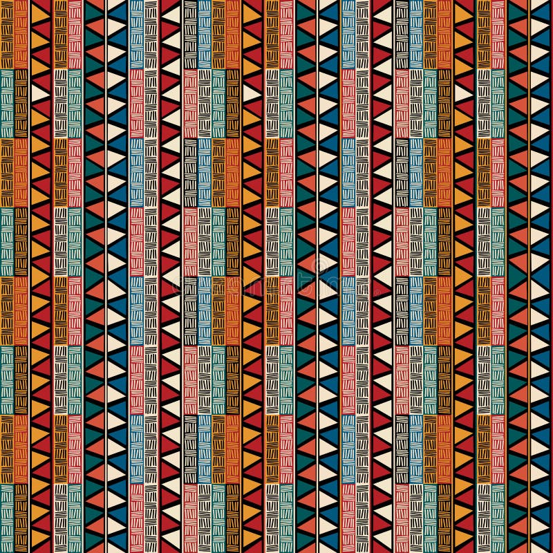 Seamless ethnic pattern stock illustration. Illustration of abstract ...