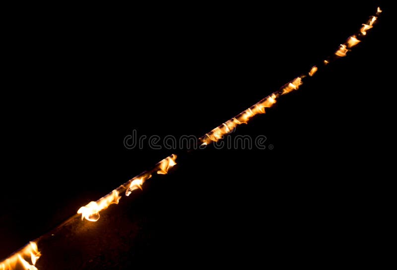 Strip of Fire on a Black Background Stock Image - Image of flames ...