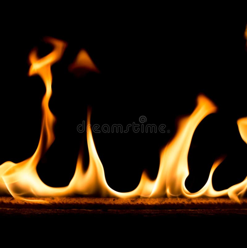 Strip of Fire on a Black Background Stock Photo - Image of abstract ...