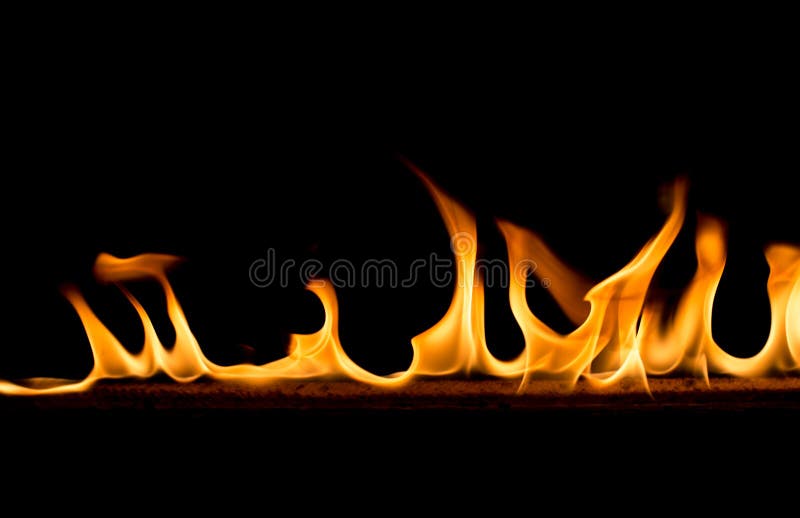 Strip of Fire on a Black Background Stock Photo - Image of passion ...