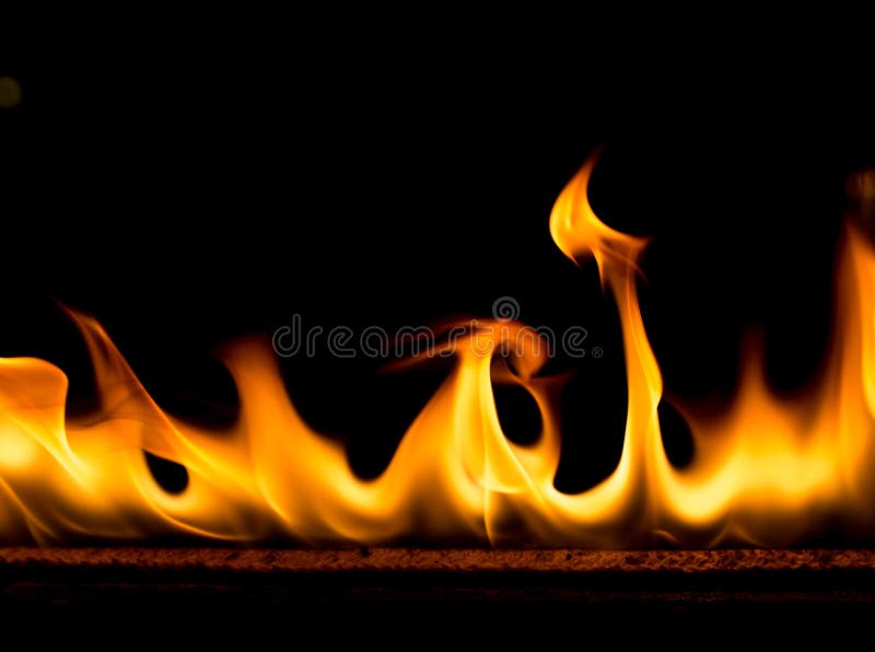 Strip of Fire on a Black Background Stock Photo - Image of passion ...