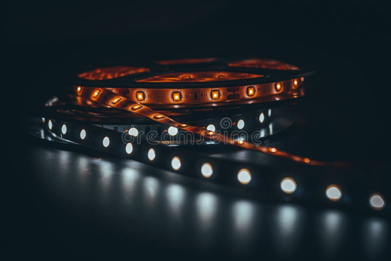 Strip Led with Cold White and Warm White Colour Stock Image - Image of ...