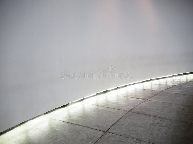 Strip Light on Floor and Corridor. Stock Photo - Image of office ...