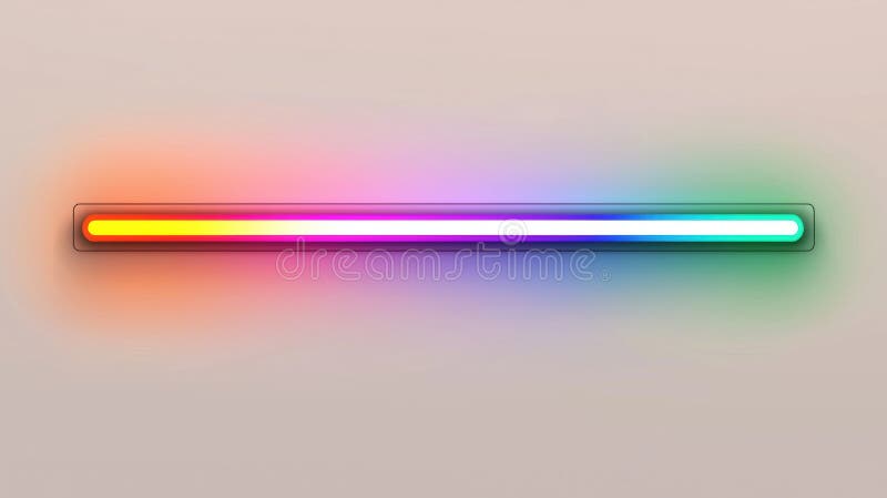 A Strip of Lights with a Rainbow Gradient. Stock Photo - Image of blue ...