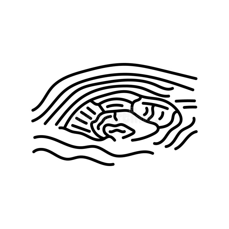 Strip Mining Line Black Icon. Sign for Web Page, Mobile App, Button ...