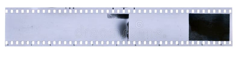 Strip of Old Celluloid Film with Dust and Scratches Stock Image - Image ...