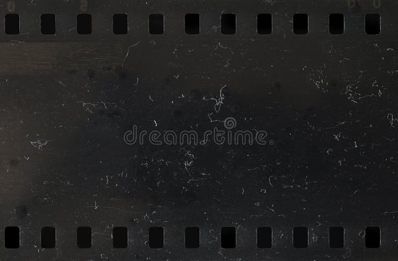 Strip of Old Celluloid Film with Dust and Scratches Stock Photo - Image ...
