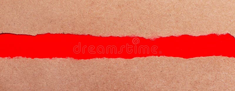 A Strip of Red Paper between Brown Paper. Place To Insert Text Stock ...