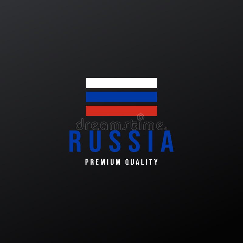 Strip Russian Flag Logo Icon Vector Vintage Design Illustration Stock ...
