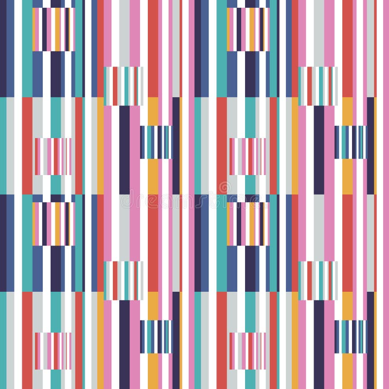 Strip Seamless Pattern. Colorful Linear Wallpaper, Wrapping Paper Stock ...