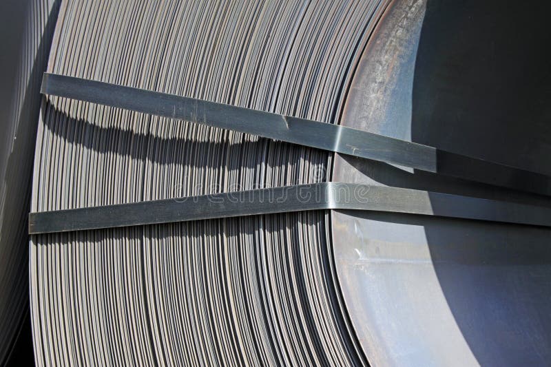 Strip Steel in the Bulk Terminal Stock Image - Image of products, goods ...