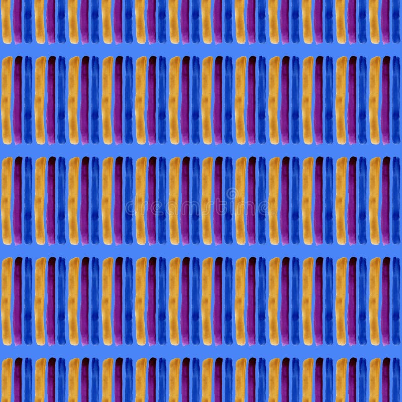 Abstract Strip Watercolor Painted Background. Seamless Pattern. Stock ...