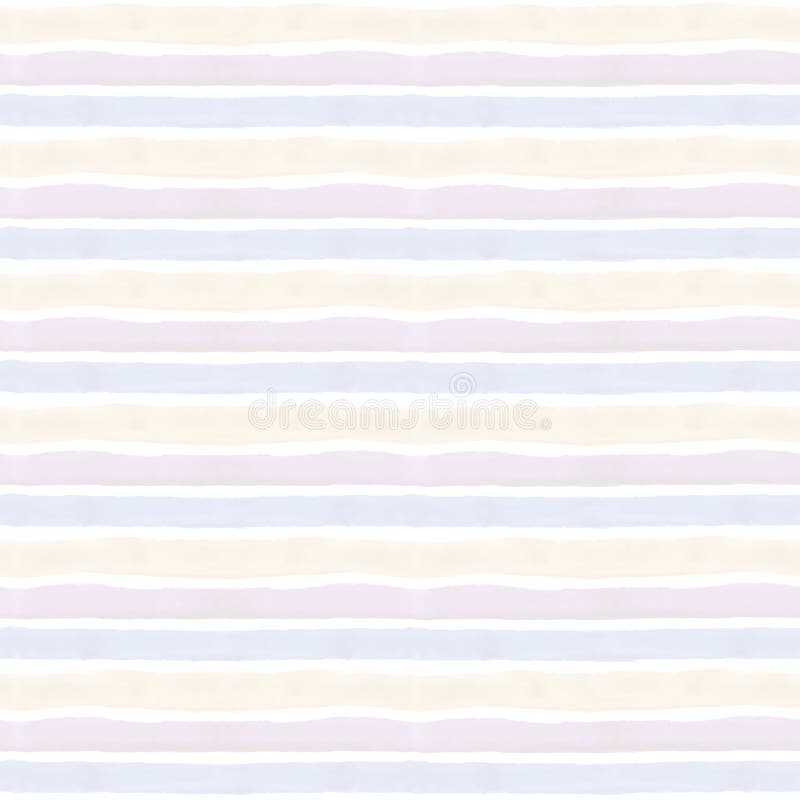 Abstract Strip Watercolor Painted Background. Seamless Pattern. Stock ...