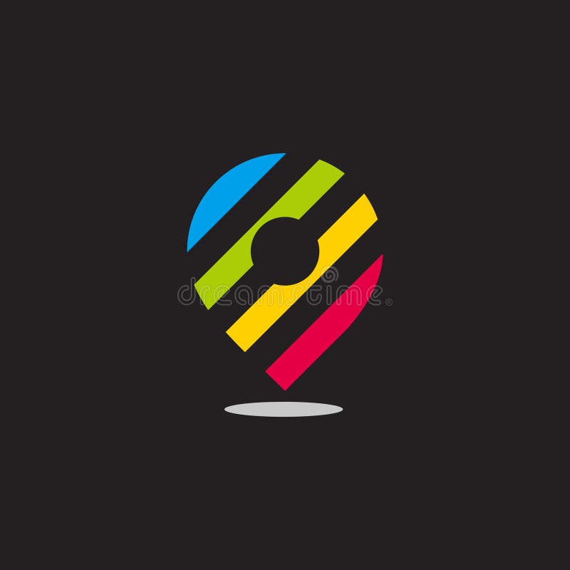 Abstract Letter C Pin Location Symbol Logo Vector Stock Vector ...