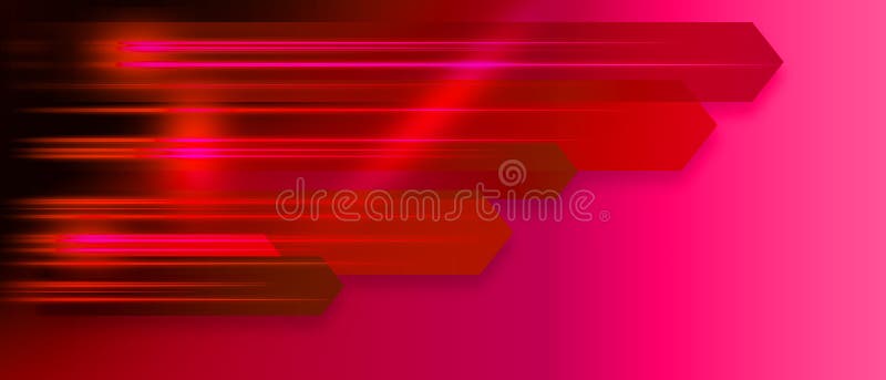 Stripe Line and Arrows with Red Light, Speed Motion Background Stock ...