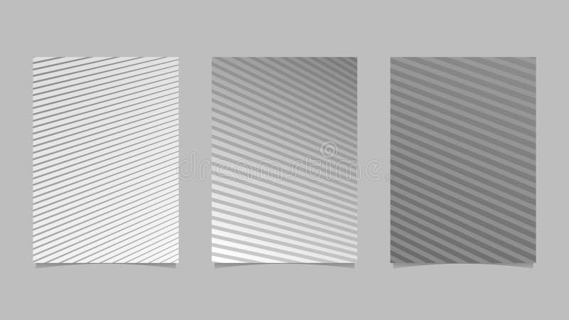 Stripe Page Design Set - Abstract Vector Stationery Background Stock ...