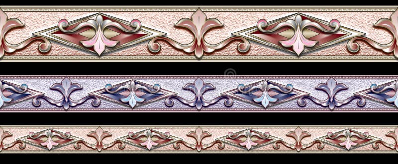 Seamless medieval pattern stock vector. Illustration of baroque - 18859541