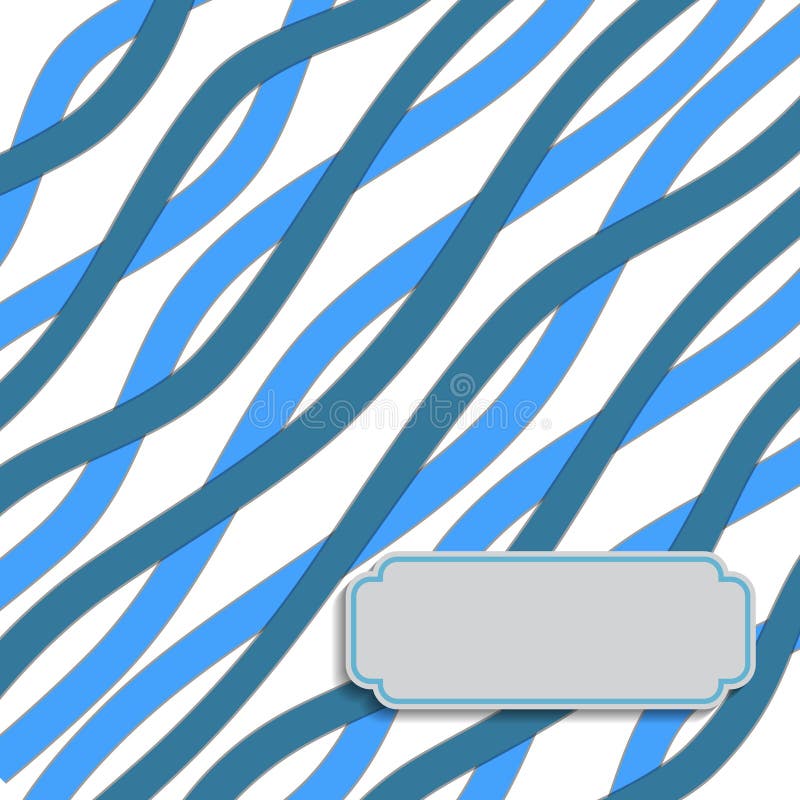 Stripe Pattern with Label for Text. Vector Stock Vector - Illustration ...