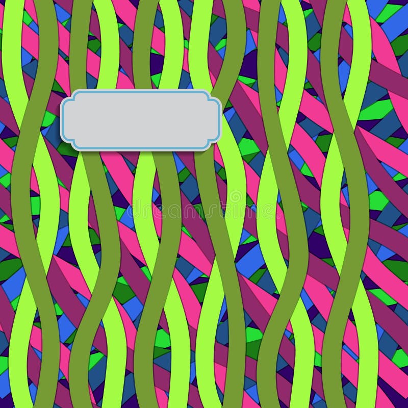 Stripe Pattern with Label for Text. Vector Stock Vector - Illustration ...