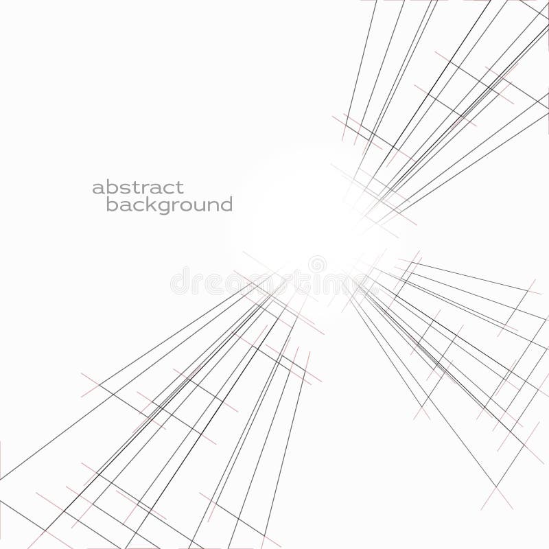 Black Rectangular Lines Outline Shapes on White Background, Design ...