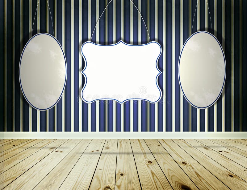 Stripe Wallpaper Background with Vintage Tags Frame Stock Illustration ...