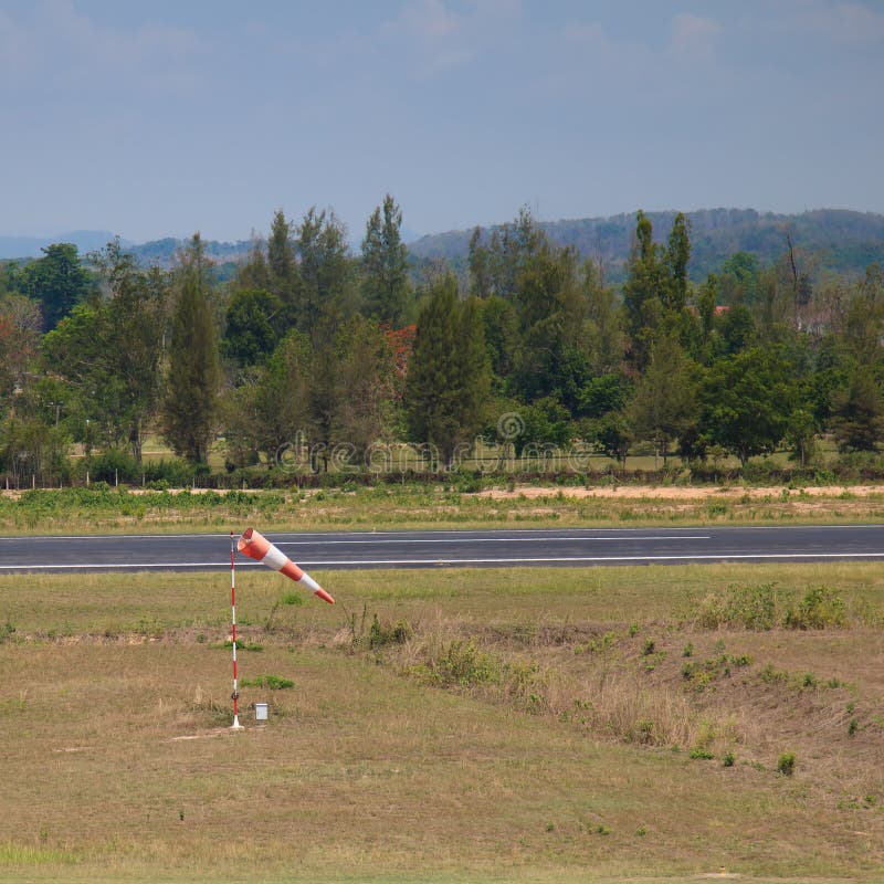 Stripe wind sock stock image. Image of aviation, control - 31497591