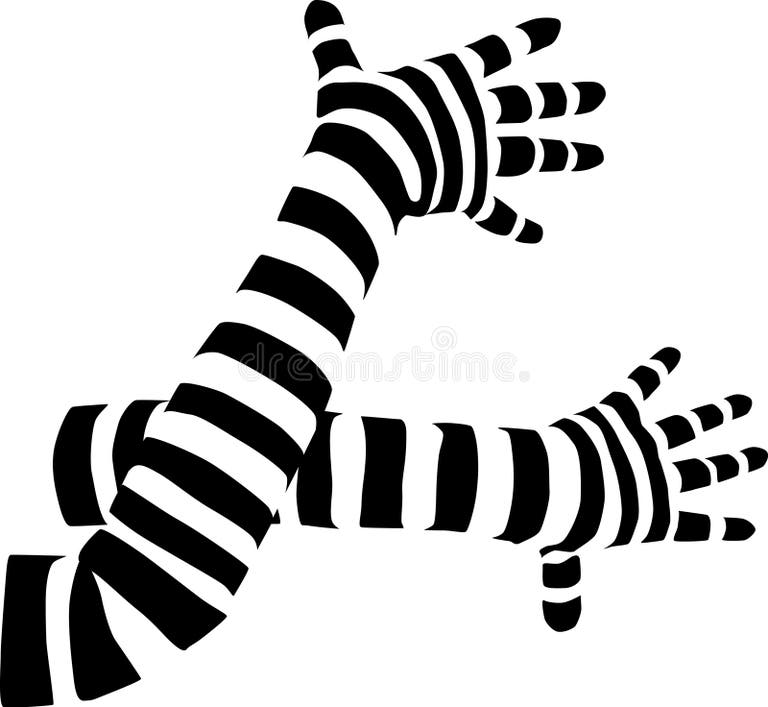 Striped arms stock vector. Illustration of clip, zebra - 19359658