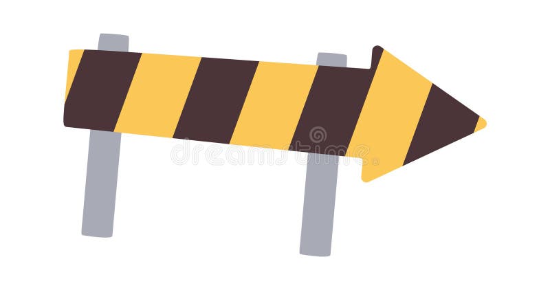 Striped Arrow Barrier Hand Drawn Stock Vector - Illustration of arrow ...