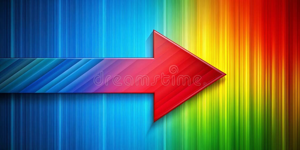 Striped Background with Red Arrow, Abstract, Gradient, Arrow ...