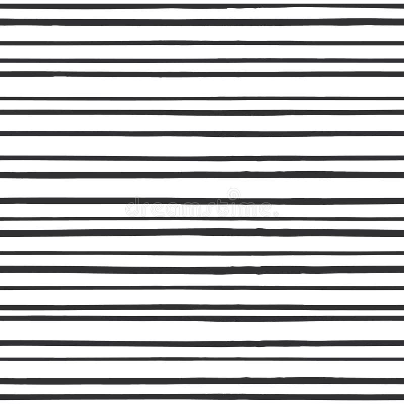 Striped Background Seamless Pattern. Black and White Textured Grunge ...