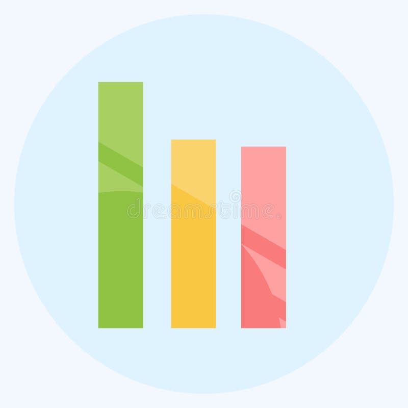 Striped Bars Icon in Trendy Flat Style Isolated on Soft Blue Background ...