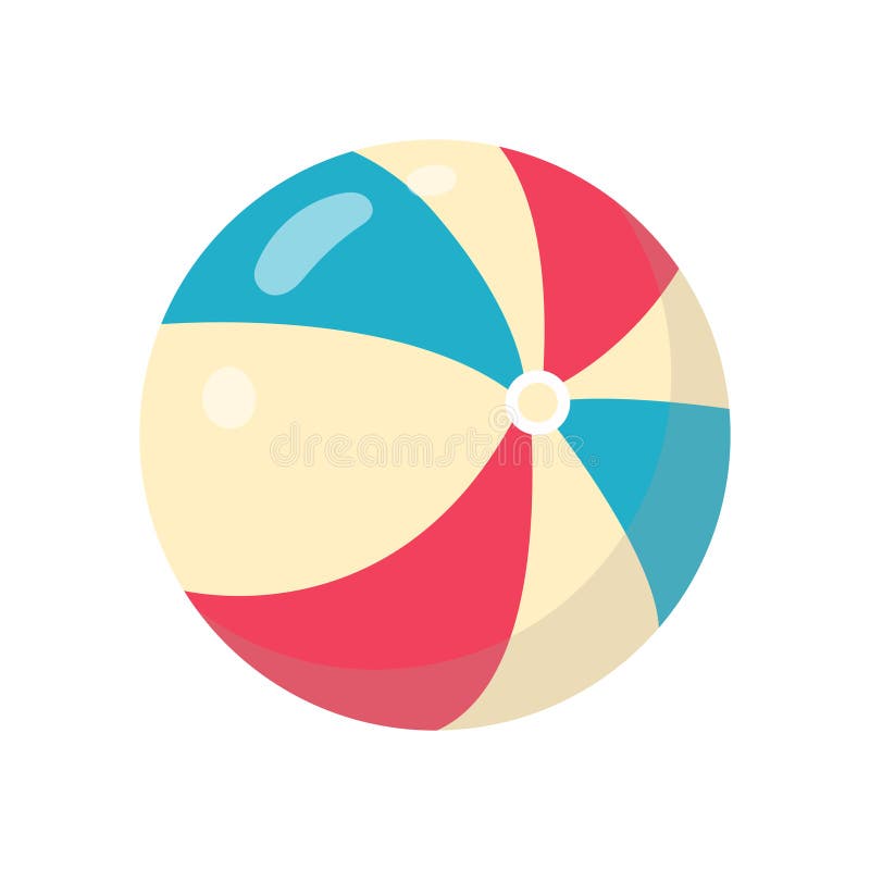 Inflatable Striped Beach Ball. Vector Illustration Stock Vector ...