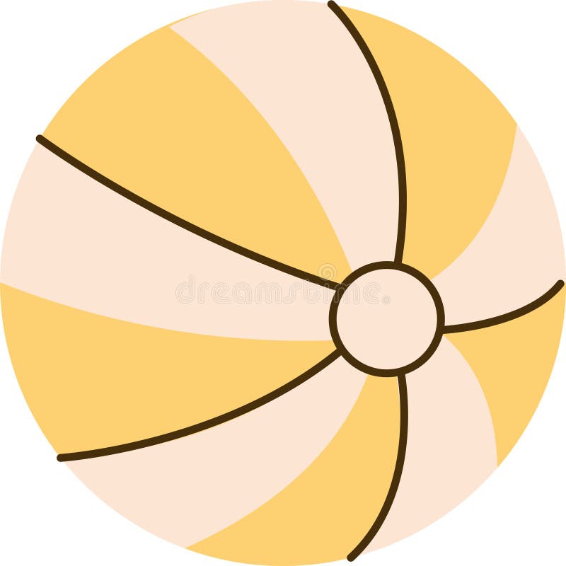 Striped Beach Ball stock vector. Illustration of round - 381118268