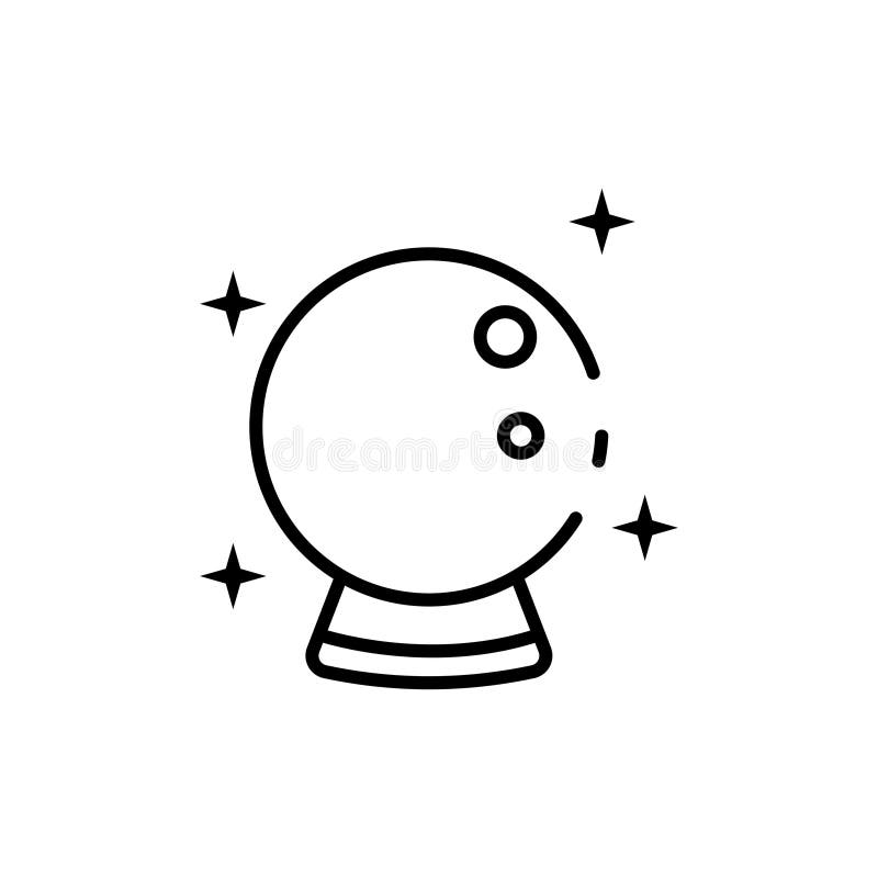 Striped and Beaded Magic Ball Icon Vector Stock Vector - Illustration ...