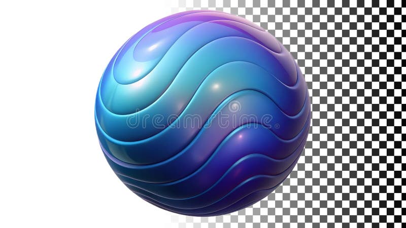 Striped Blue Planet, Cosmic Sphere, Space Object, Abstract Png ...