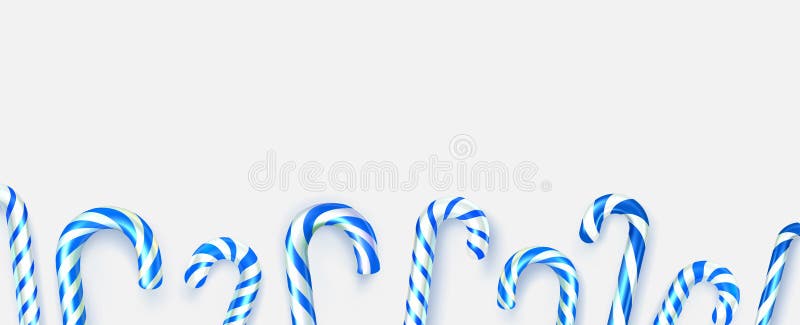 Striped Blue and White Candy Cane Sticks Stock Vector - Illustration of ...