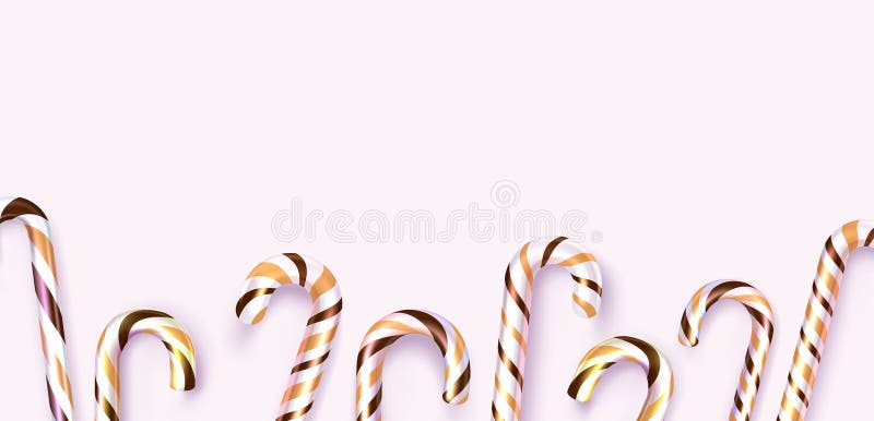 Striped Brown, Yellow and White Candy Cane Sticks Stock Vector ...