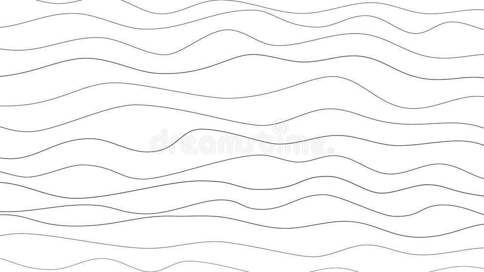 Striped Calm Wave Background. Psychedelic Line Art Stock Vector ...