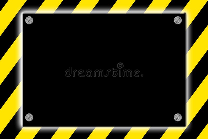 Striped Caution Hazard Sign Stock Illustration - Illustration of ...