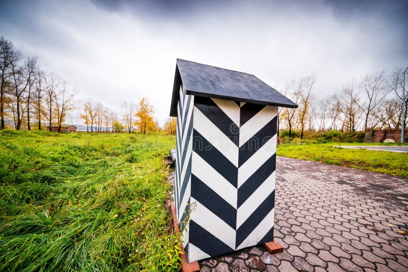 Striped Checkpoint Customs Post Stock Image - Image of warning ...