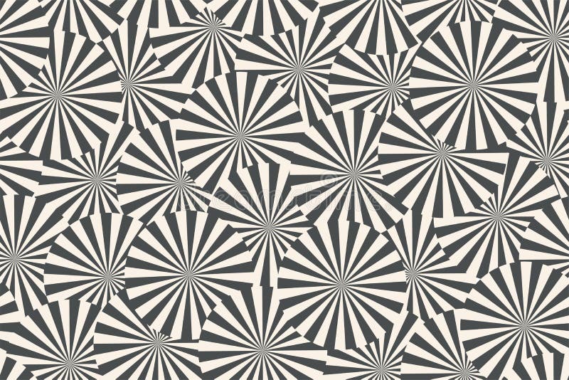 Striped Circles. Abstract Geometric Seamless Pattern. Vector Stock Vector - Illustration of ...