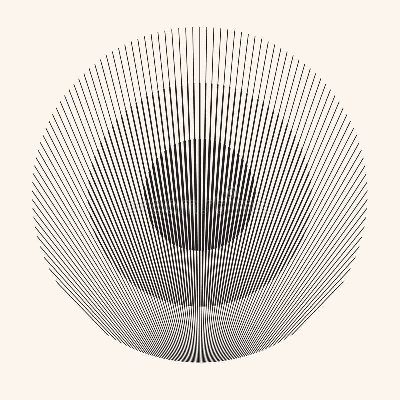 Striped Circles with Different Thickness Lines As Icon or Logo Stock ...