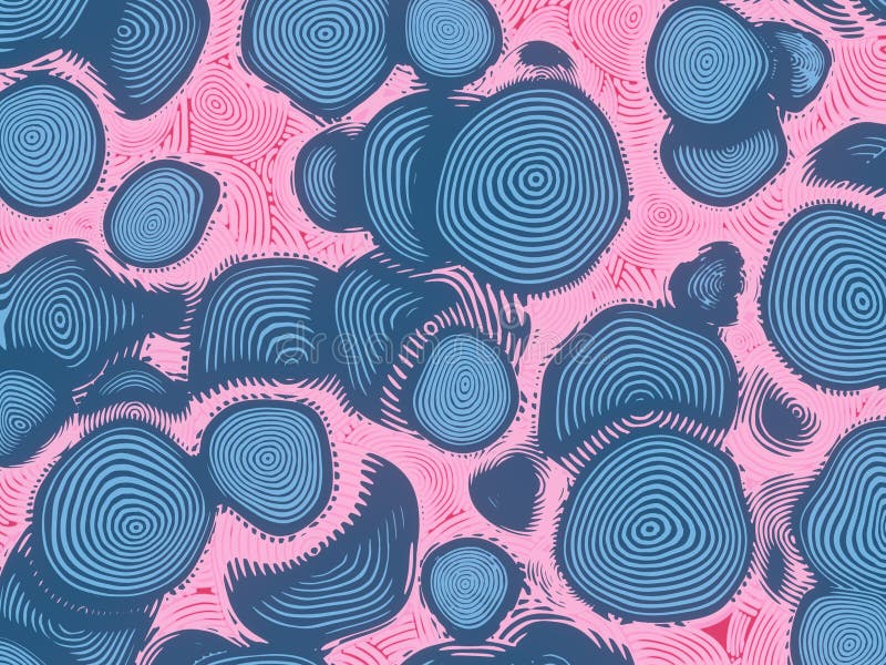 Striped Circles Pattern in Cartoon Style. Abstract Colored 3d Render ...