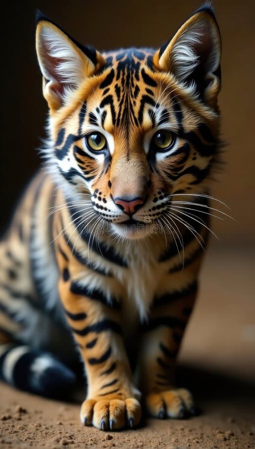 Striped, Coarse Fur; Black and White Stripes on Brown Base , Hide, Surface Stock Illustration ...