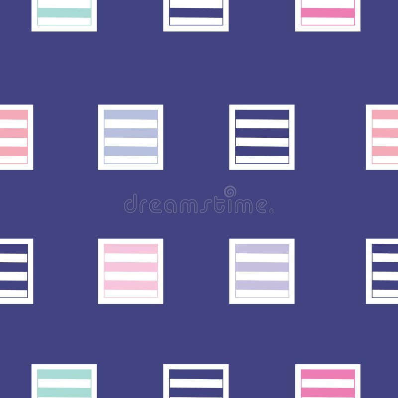 Striped Colorful Boxes on Dark Blue Repeat Background Pattern Stock ...